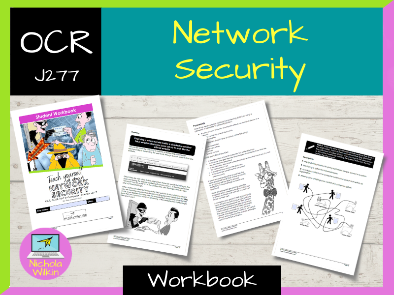 Network Security Ocr Gcse Computer Science Workbook J277 Teaching Resources