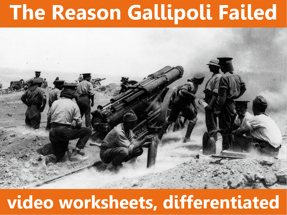 The Reasons Gallipoli Failed. Video worksheets, differentiated ...