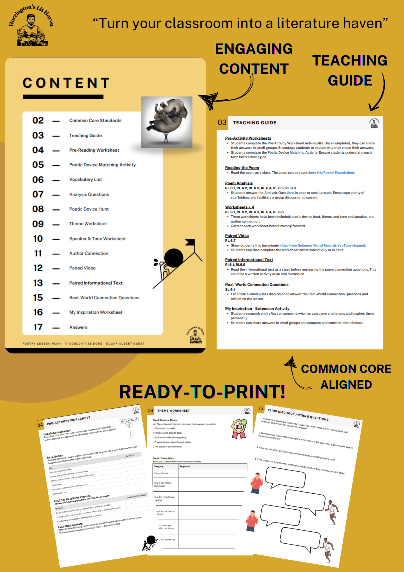 It Couldn't Be Done - Edgar Albert Guest - Lesson Plan, No Prep ...