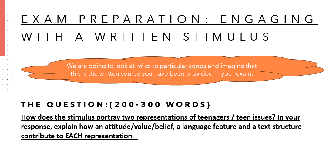 10 English – Teen Representations – Written language features (in songs ...