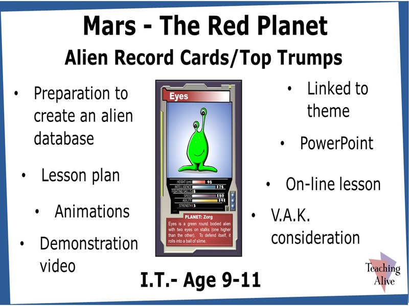 Age 9-11- Alien Record Cards/Top Trumps | Teaching Resources