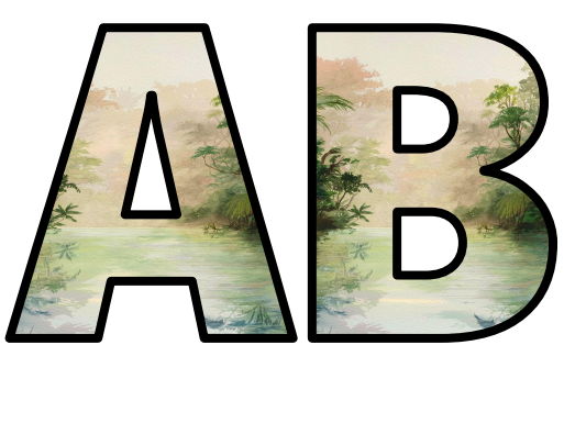 FOrest Opening Nature Lettering Set Display Title Letters Numbers Signs ...