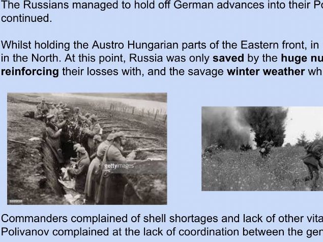 Why did Russia leave the war? WW1 lesson | Teaching Resources
