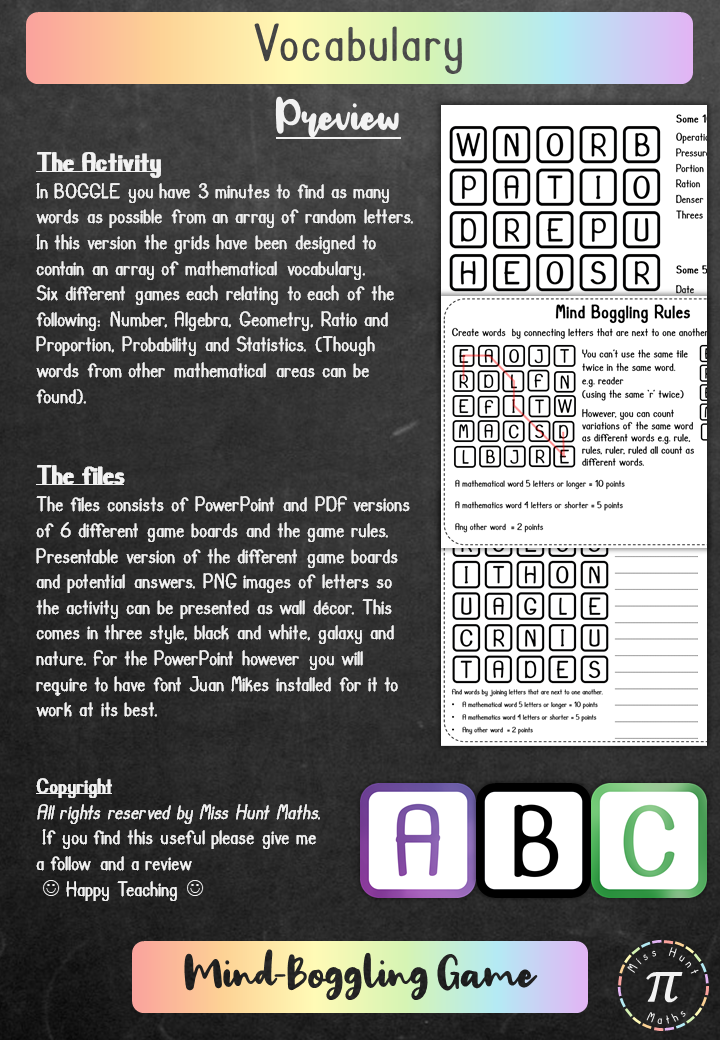 Vocabulary Mind Boggling Game Teaching Resources Vocabulary Mind Boggling Game Teaching Resources