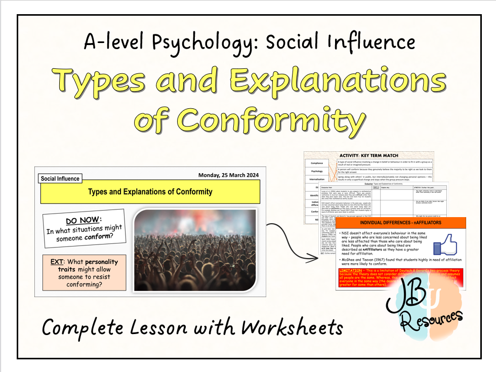 A-LEVEL PSYCHOLOGY - SOCIAL INFLUENCE TOPIC [COMPLETE TOPIC] | Teaching ...