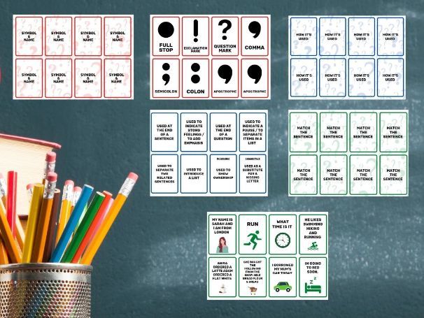 Functional Skills English / X32 Punctuation Matching Cards. Match ...