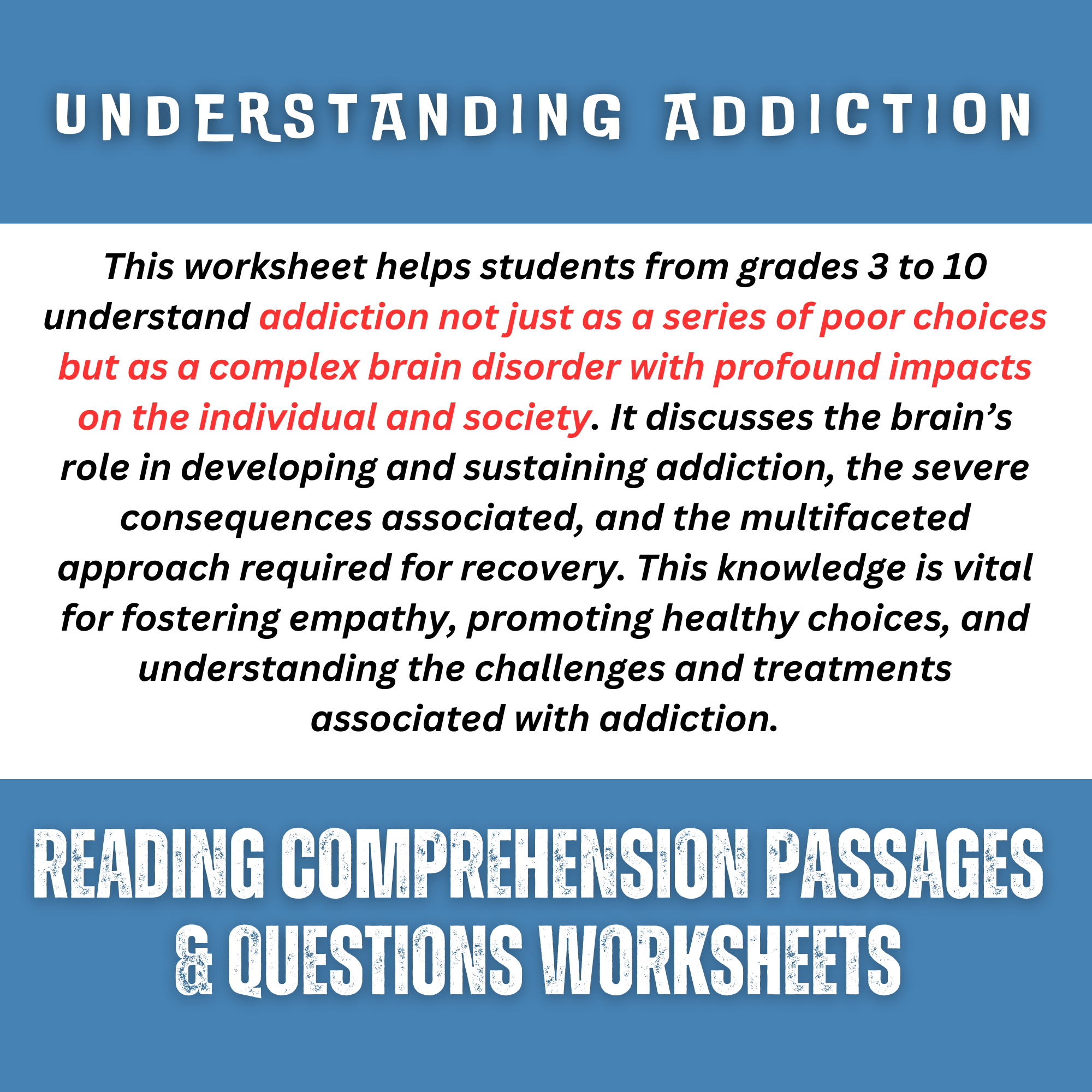 Understanding Addiction -Psychology and Human Behavior Reading ...