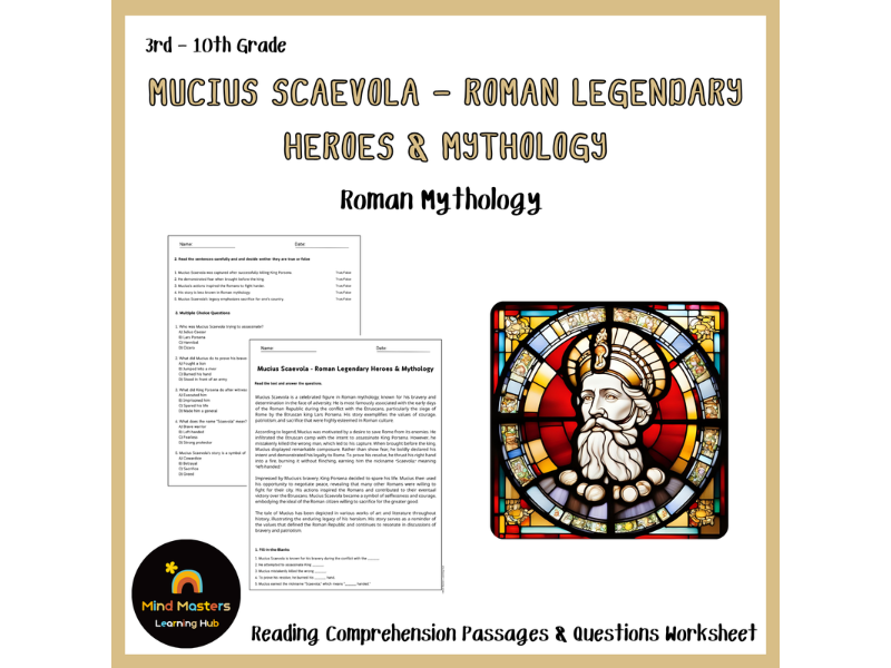 Mucius Scaevola - Roman Legendary Heroes & Mythology Reading ...