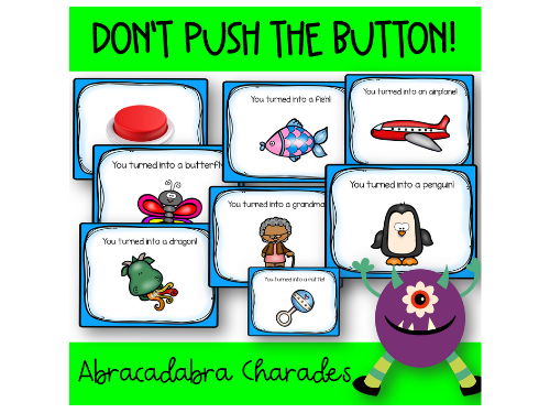 Don't Push the Button Activities - Charades | Teaching Resources