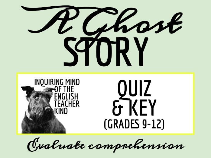 "A Ghost Story" by Mark Twain Quiz and Key (Satirical Fiction for ...