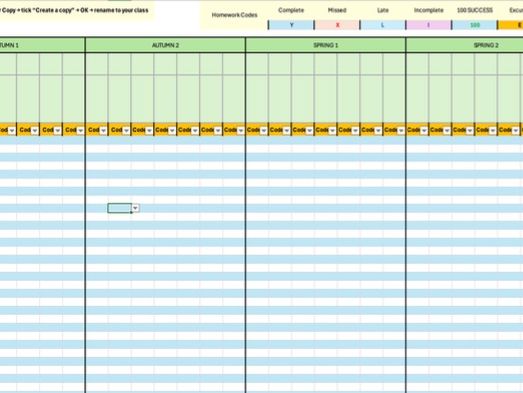 Secondary Homework Tracker for Classes | Teaching Resources