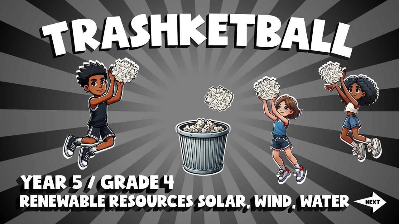 Renewable Resources Solar, Wind, Water TRASHKETBALL Science Game | No ...
