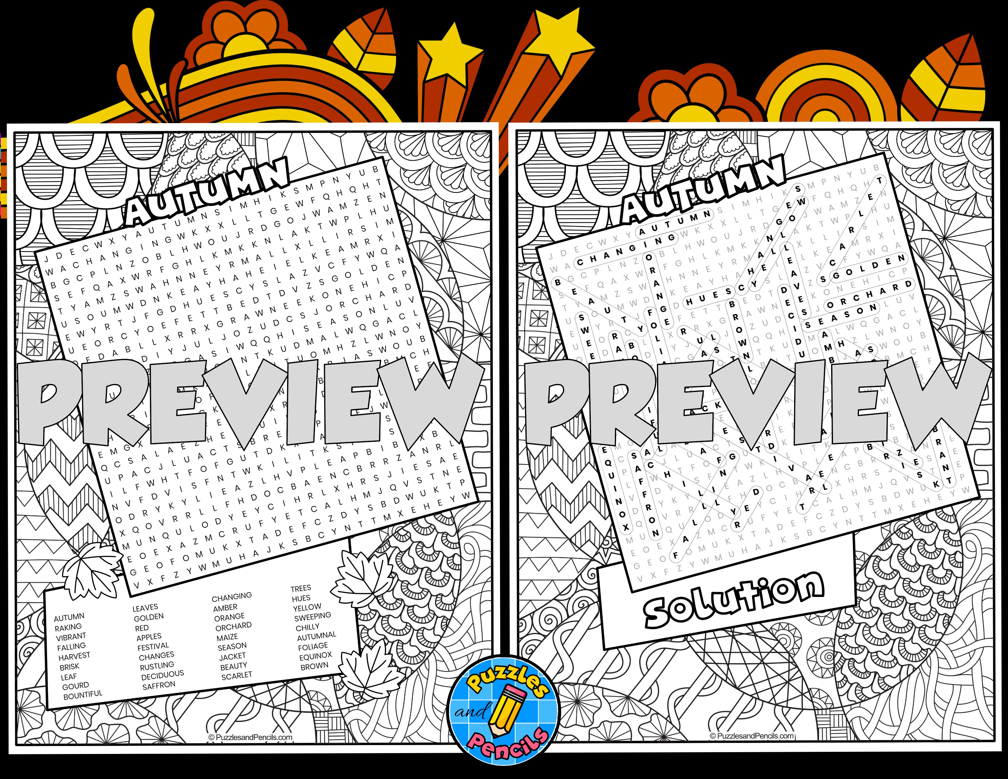 Autumn Word Search Puzzle Activity Page | Fall Wordsearch | Teaching ...