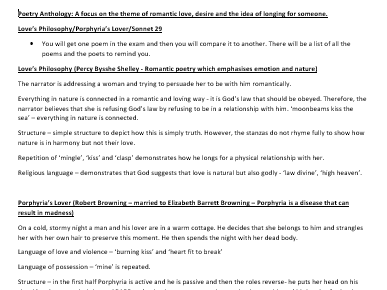 AQA Poetry Anthology - Romantic love, longing and desire | Teaching ...