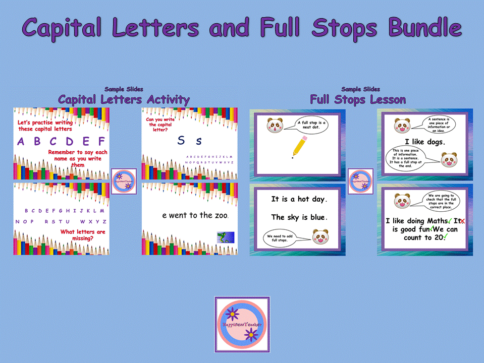 Capital Letters And Full Stops Bundle Teaching Resources
