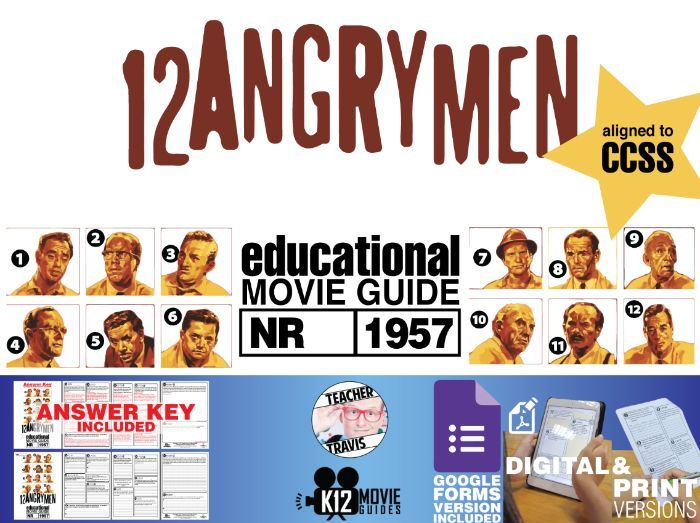 12 Angry Men Movie Guide | Questions | Worksheet (NR - 1957) | Teaching ...