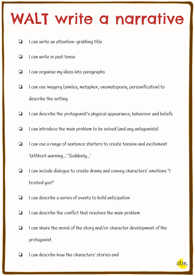 Success Criteria for Narrative Writing KS2 | Teaching Resources