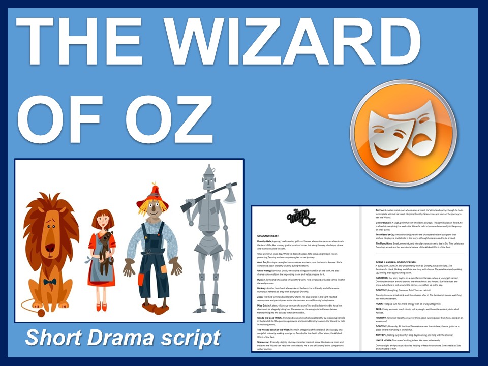 The Wizard of Oz: Adapted script for young actors | Teaching Resources