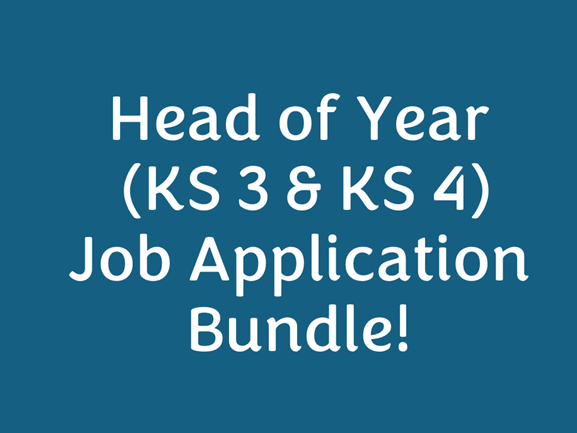 BUNDLE - HEAD OF YEAR KS3 & KS4 Model Application Letter / In Tray ...