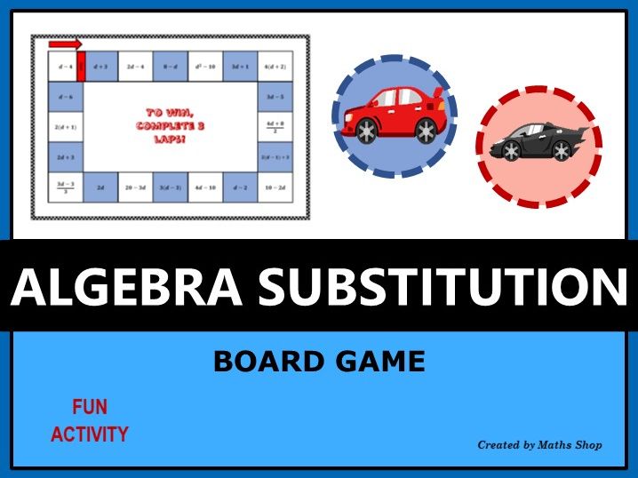 Algebra Substitution Board Game | Teaching Resources
