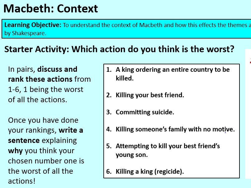 GCSE Macbeth Full SOW | Teaching Resources