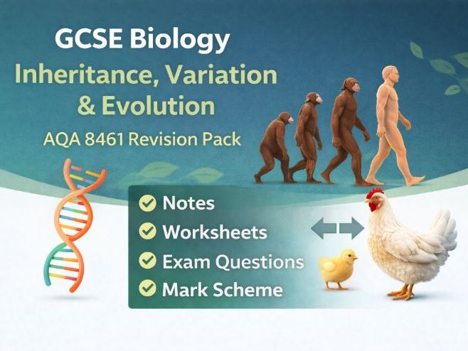 GCSE Biology Inheritance Variation Evolution AQA 8461 Exam Practice ...