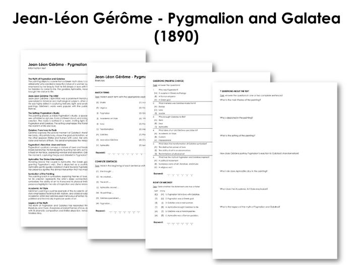 Jean-Léon Gérôme - Pygmalion and Galatea (1890) | Teaching Resources