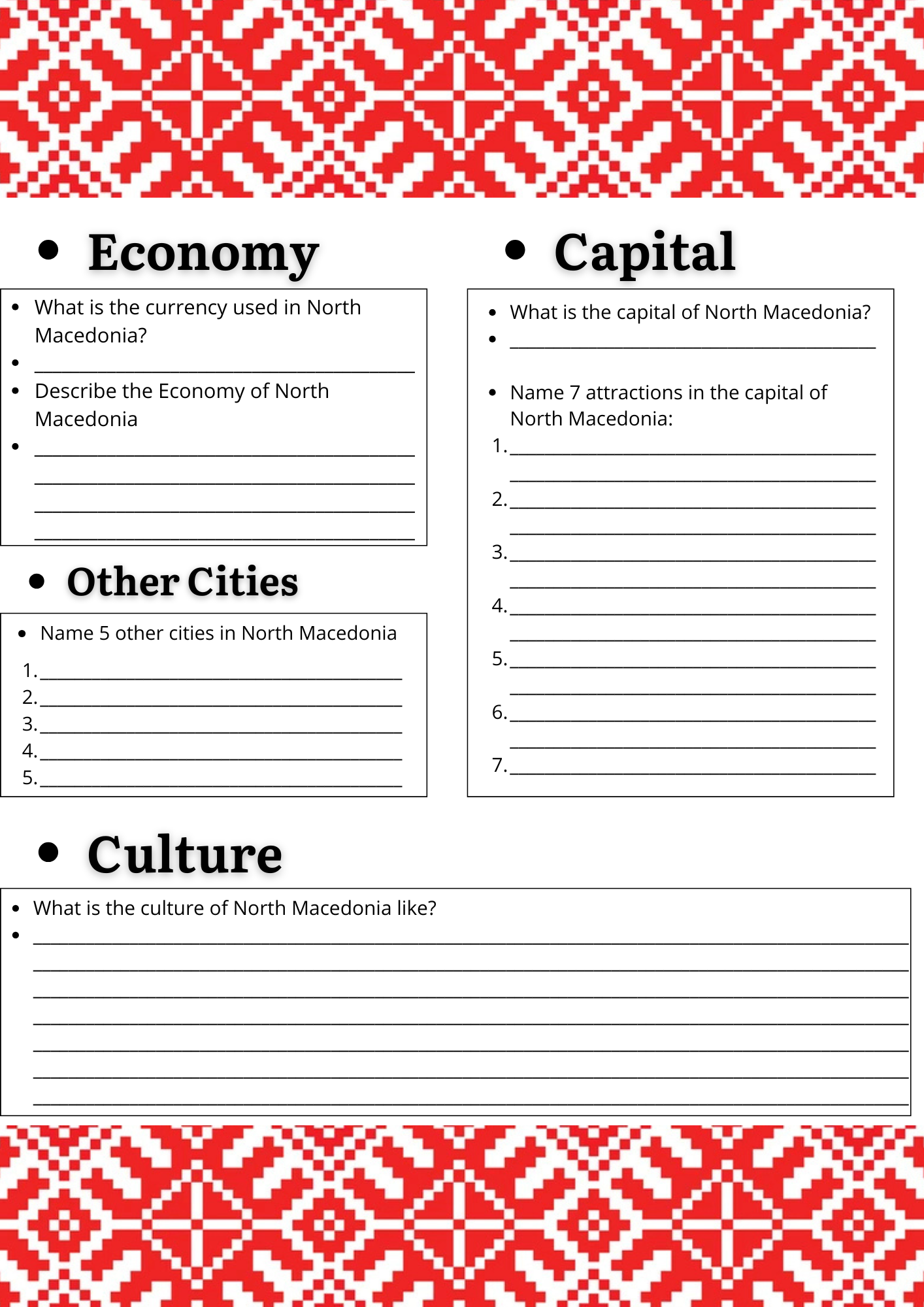 Country Study Research Project - North Macedonia - Social Studies ...