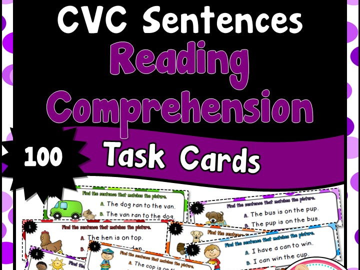 CVC Sentences for Reading Comprehension by teacherstakeout | Teaching ...
