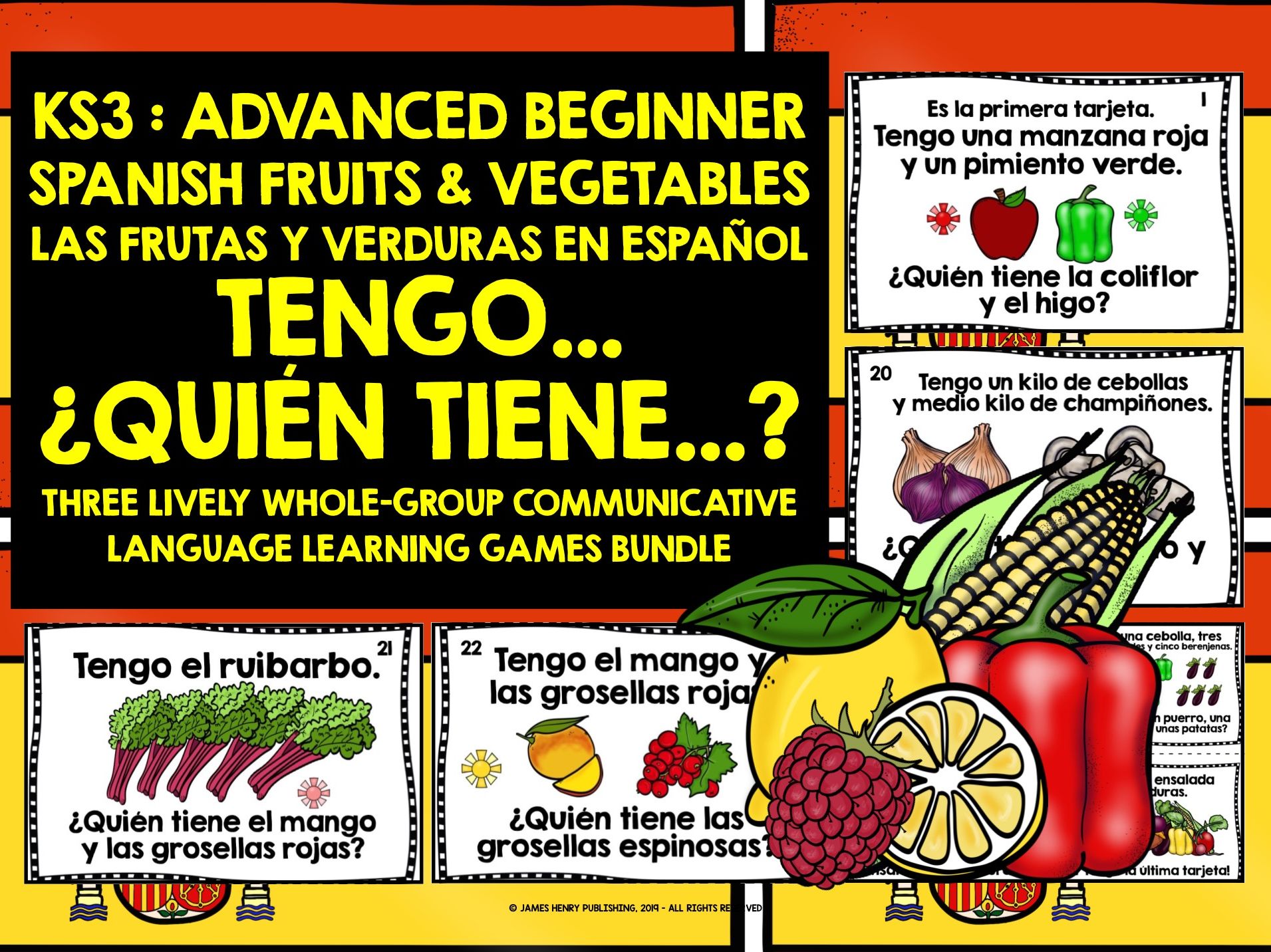 SPANISH FRUITS & VEGETABLES | Teaching Resources