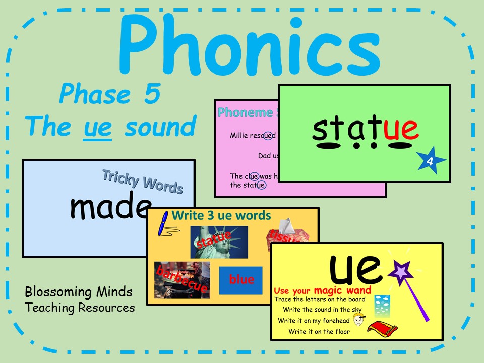 Teach Child How To Read Ue Words Phonics List