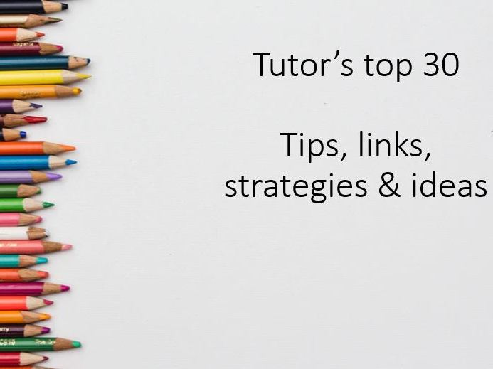 Form tutor's top 30 | Teaching Resources