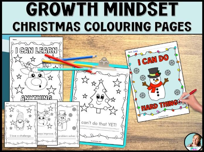 Growth Mindset Colouring Christmas Activity | Teaching Resources
