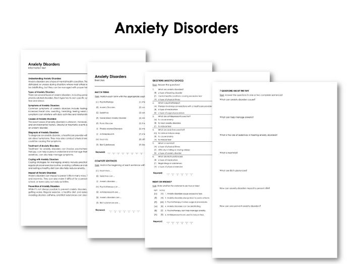Anxiety Disorders | Teaching Resources