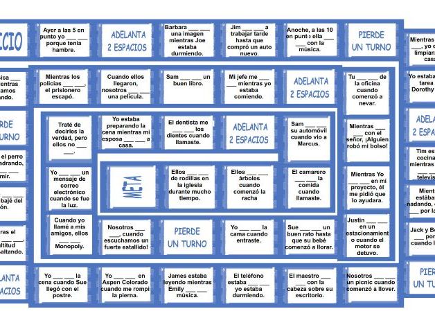 Past Continuous Tense Spanish 4 Worksheet-2 Game-1 Exam Bundle ...