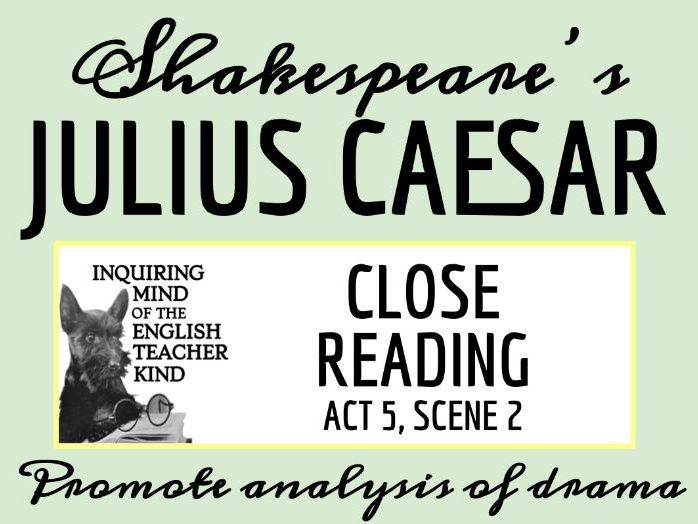 Julius Caesar Act 5 Quiz & Close Reading Bundle | Teaching Resources