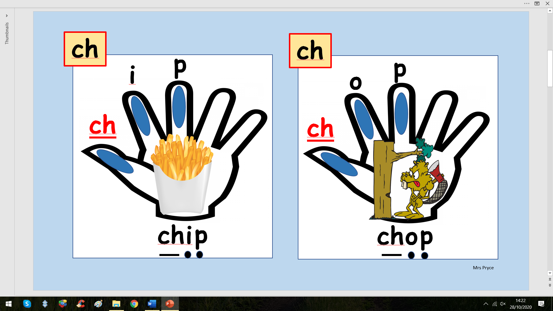 ch digraph Mrs Pryce's Finger Phonics | Teaching Resources