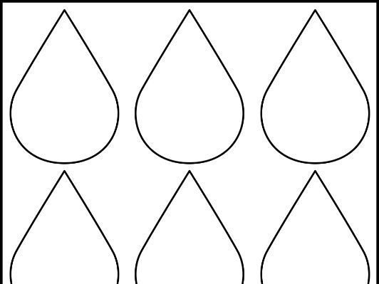 Rain Drop Template - Printable - | Teaching Resources