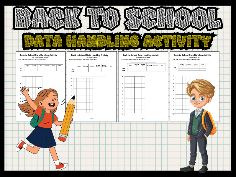 Back to School Data Handling Activities | Tally & Bar Charts | Emotions ...