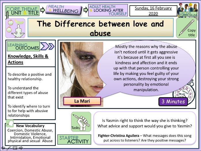 Love and abuse are not the same - PSHE RSE | Teaching Resources