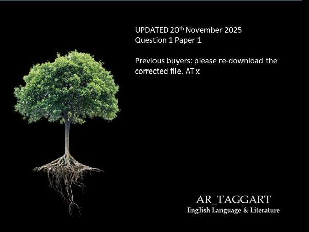 NEW - AQA (2026) Paper 1 | Q1–Q5 | TWO PACK | +AO SA Grids | + Q5 ...