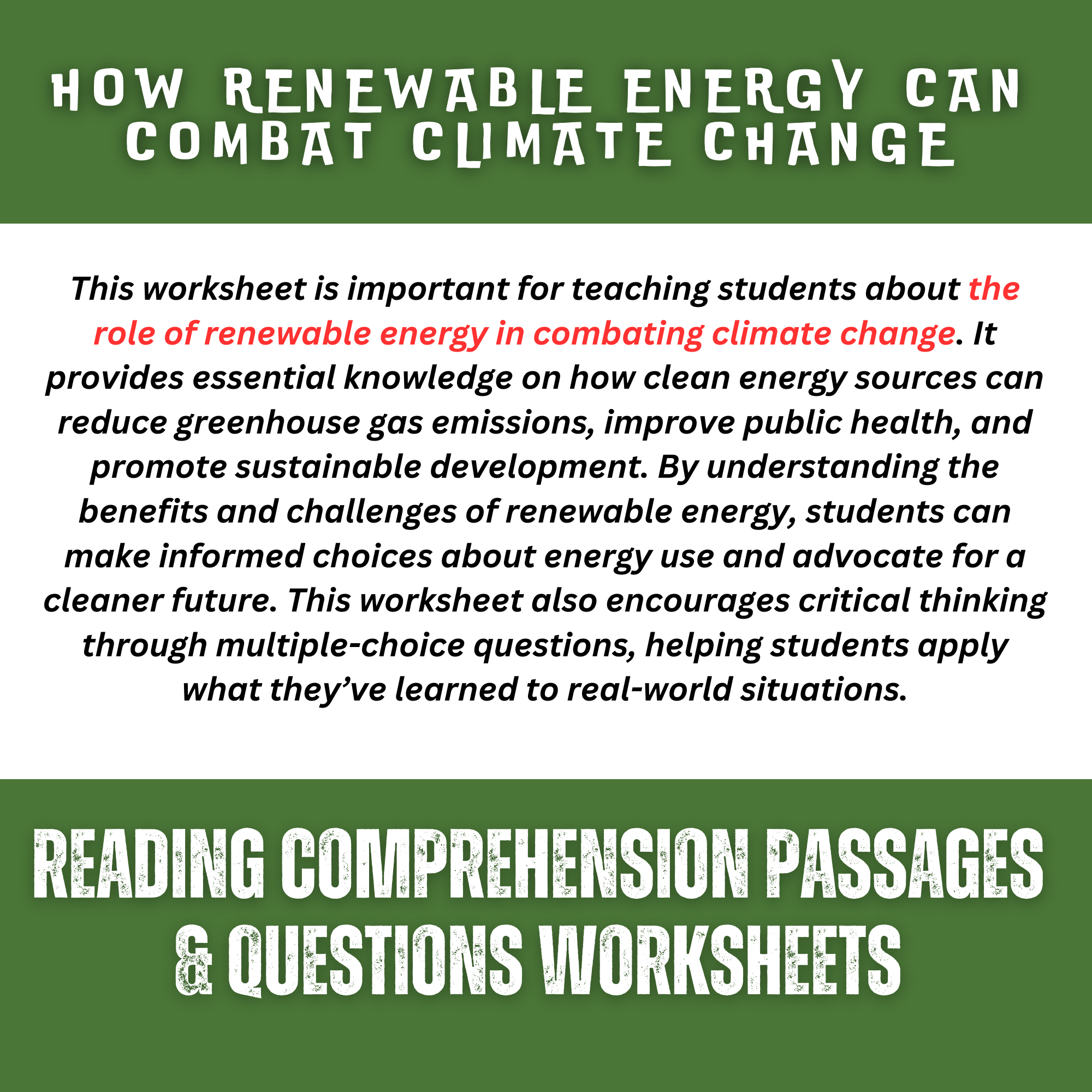 How Renewable Energy Can Combat Climate Change - Environment Reading ...
