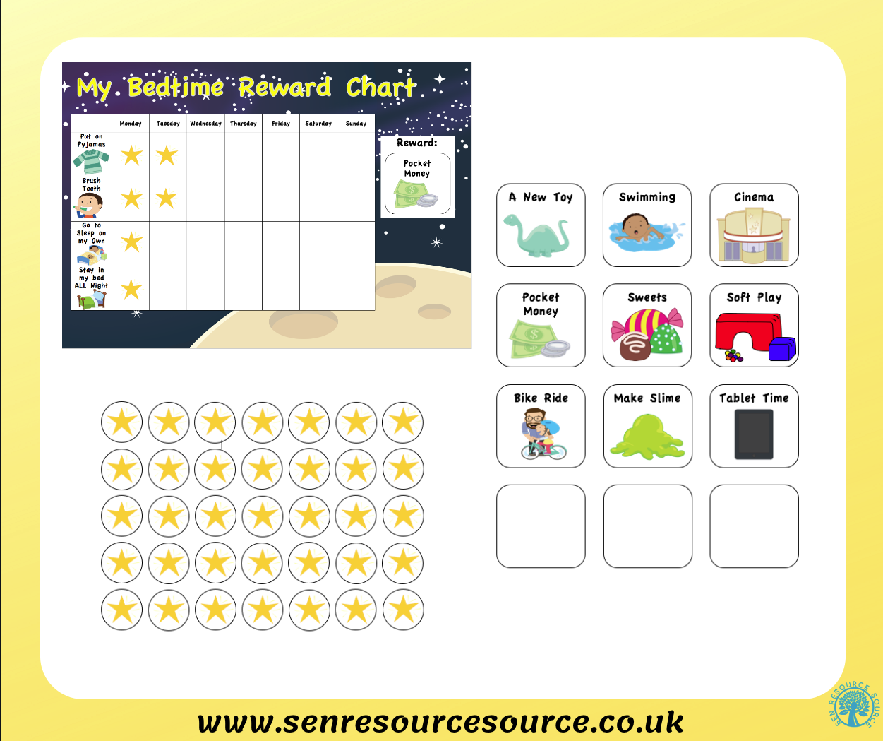 Bedtime Reward Chart | Teaching Resources