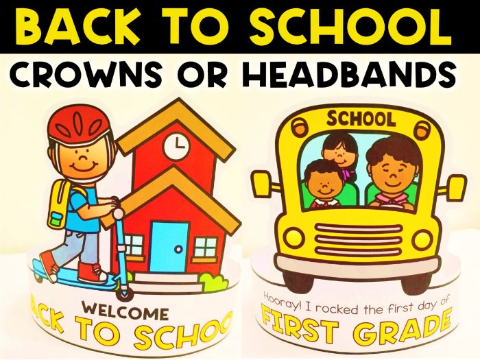 Welcome Back to School Crowns Headband | Teaching Resources