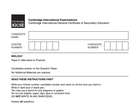 CIE Biology (0610-0970) Predicted Papers 2024 | Teaching Resources