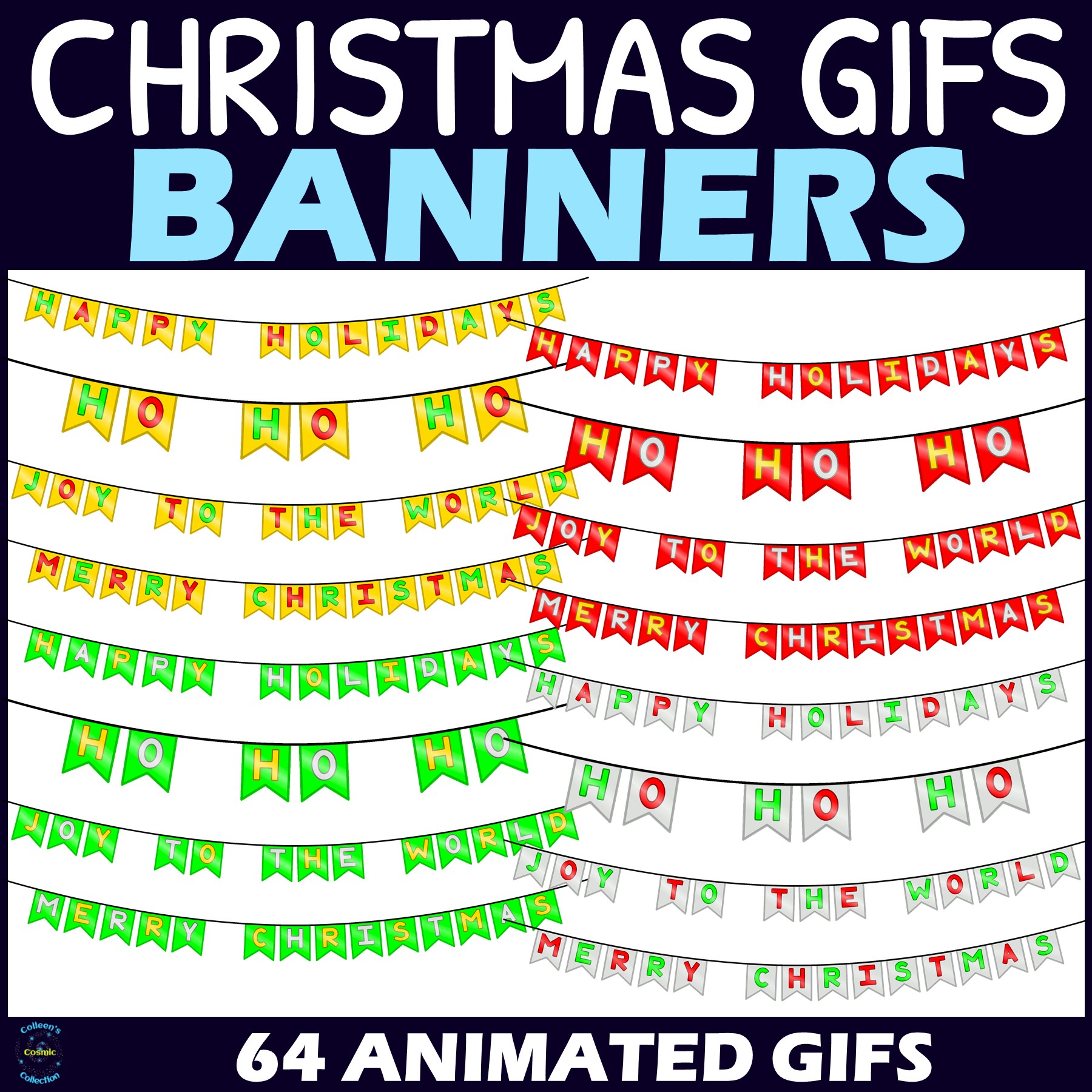 Christmas Banners GIFs - Animated Christmas Clipart | Teaching Resources