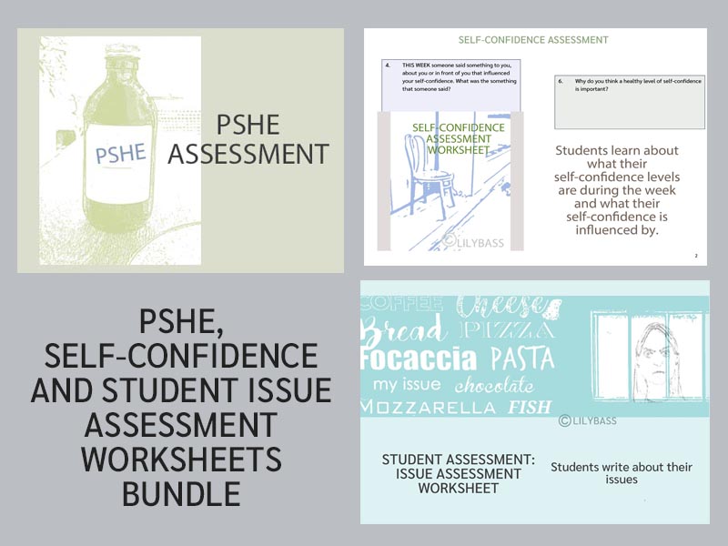 PSHE, Self-confidence, Student Issue Assessment Worksheets Bundle (UK ...