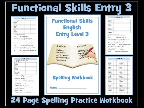English Functional Skills - Entry Level 3 - Spelling Workbook ...