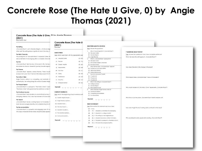 Concrete Rose (The Hate U Give, 0) by Angie Thomas (2021) | Teaching ...