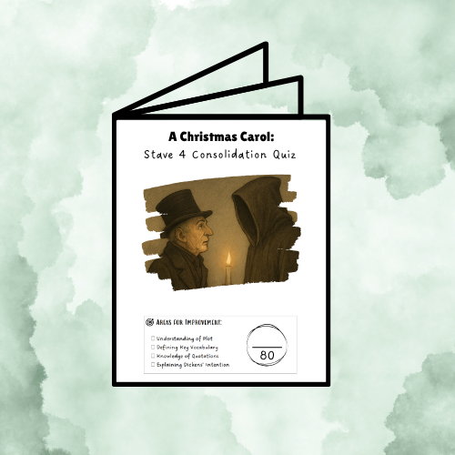GCSE - A Christmas Carol - Stave 4, 80 Question Revision Quiz ...